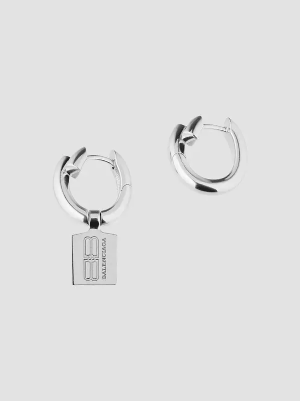 Balenciaga Saint Germain Tag Earrings