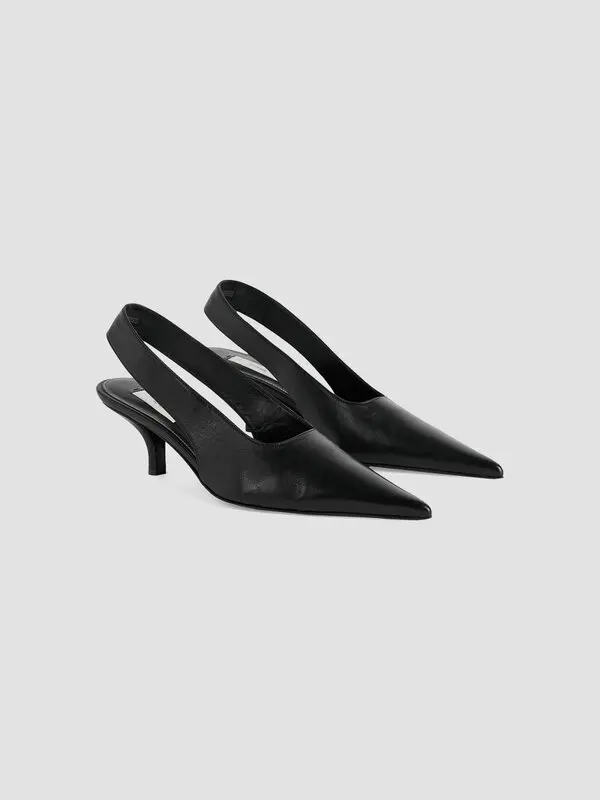 TOTEME 55mm Leather Slingback Pumps