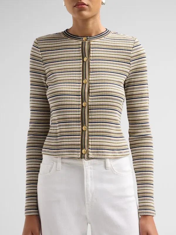 Ramy Brook Zoe Striped Knit Cardigan
