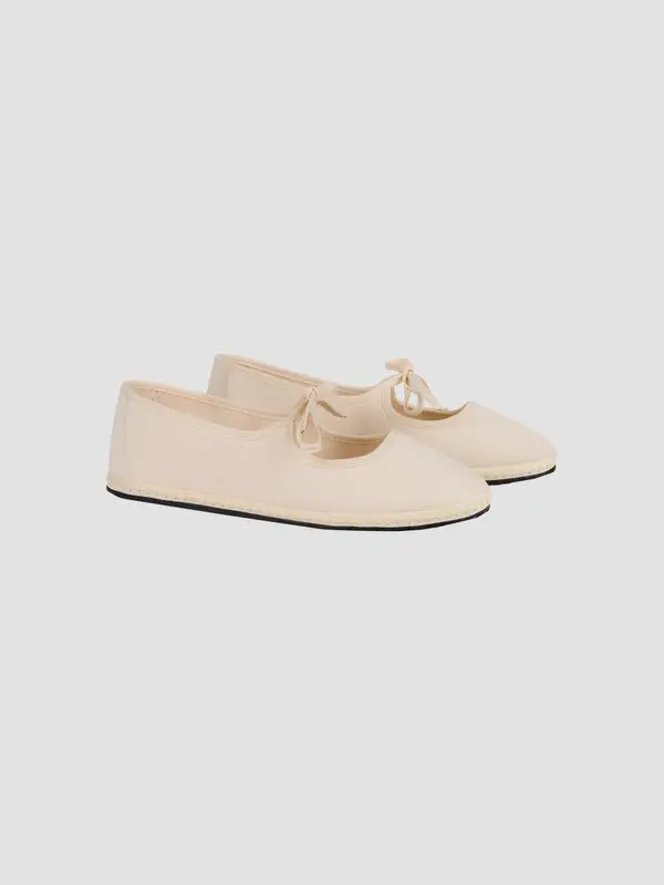 VIBI VENEZIA Brigitte Cotton Slippers - Ecru