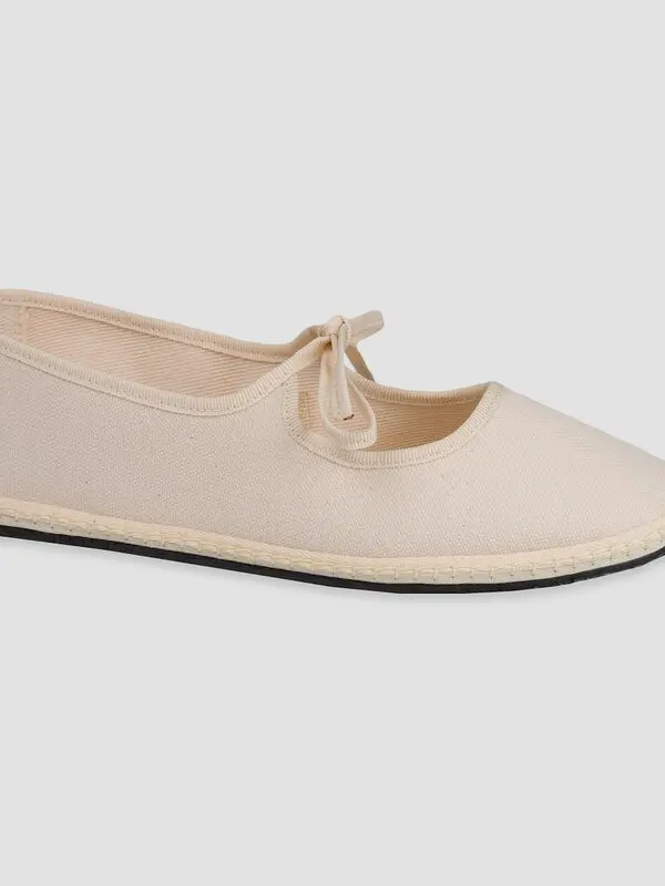 VIBI VENEZIA Brigitte Cotton Slippers - Ecru
