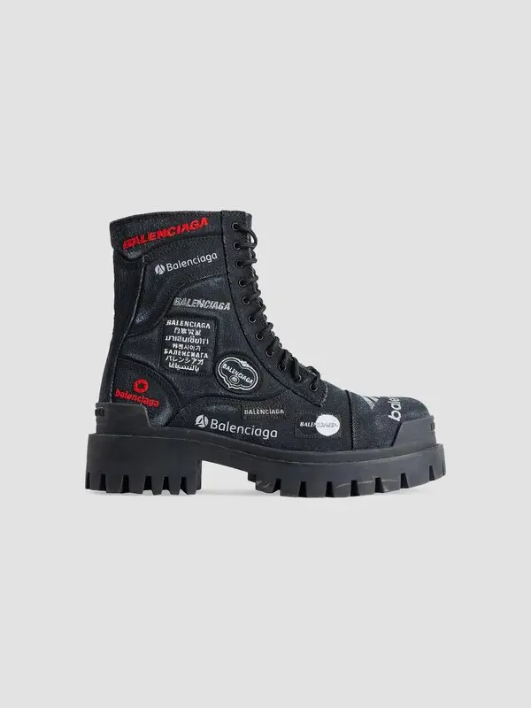 Balenciaga Combat Strike Boots - Black