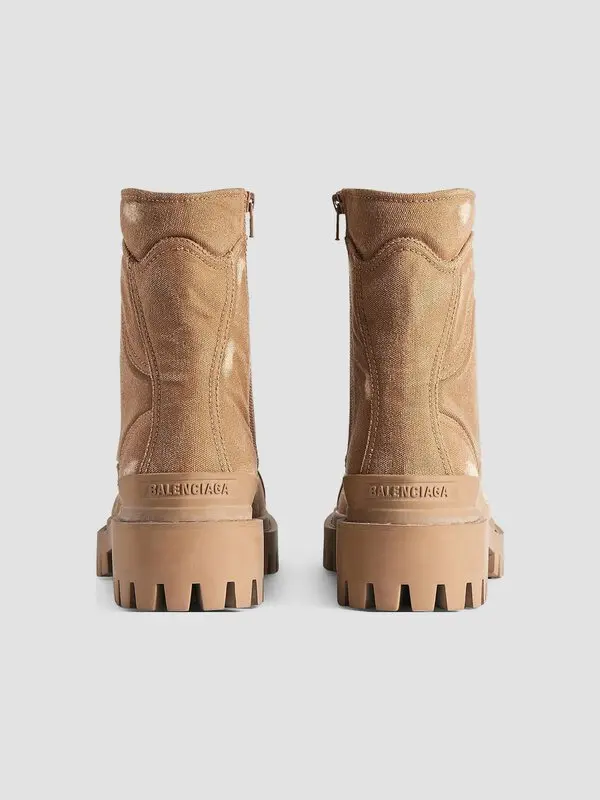 Balenciaga Combat Strike Boots - Light Brown