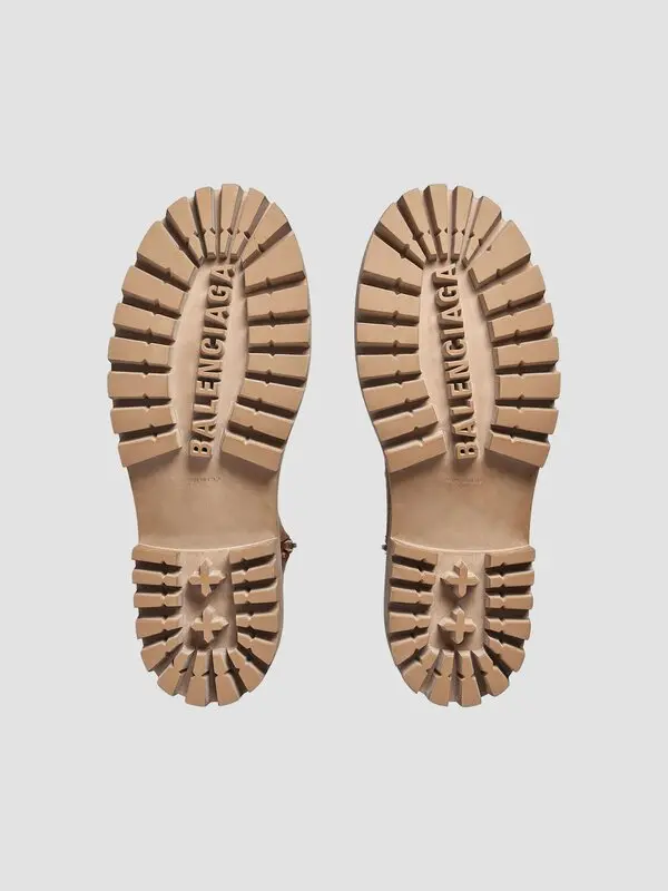 Balenciaga Combat Strike Boots - Light Brown