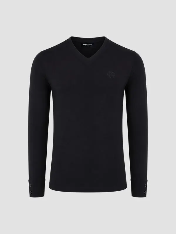 MACEOO V-neck Ss Long Sleeve T-shirt