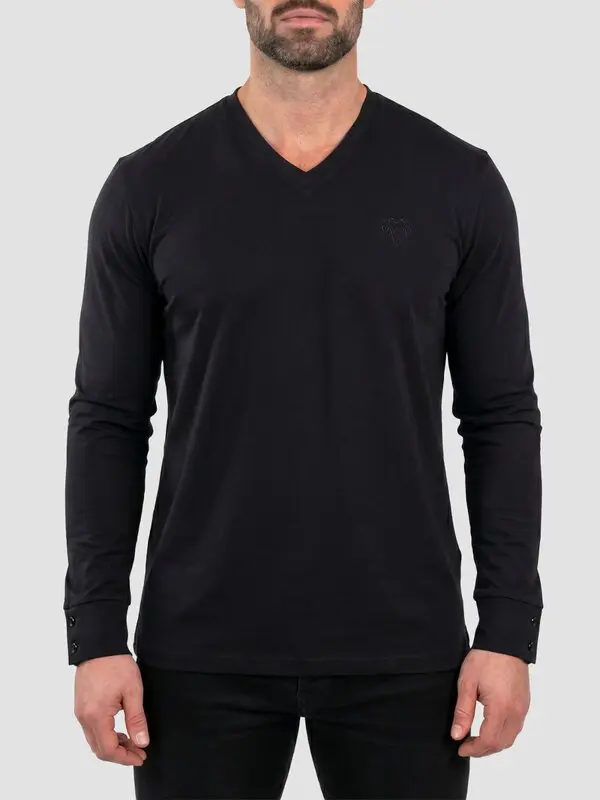 MACEOO V-neck Ss Long Sleeve T-shirt