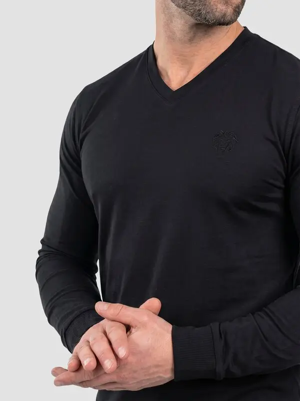 MACEOO V-neck Ss Long Sleeve T-shirt