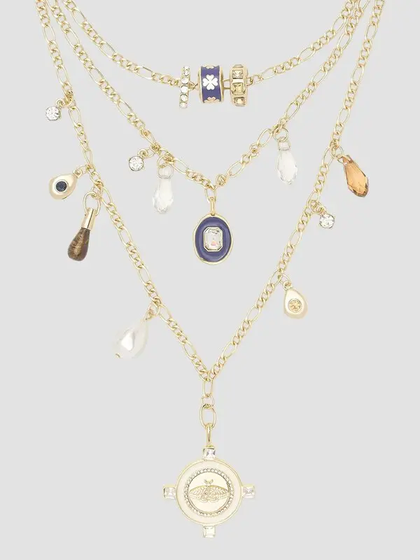 Ramy Brook Aria Goldtone & Mixed-media Layered Charm Necklace
