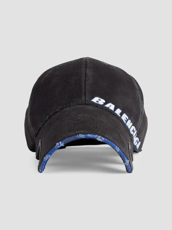Balenciaga Tilted Typo Cap - Black