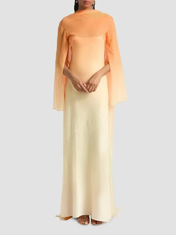 Significant Other Devlyn Ombré Cape Gown