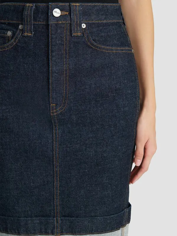 Khaite Kendra Denim Pencil Skirt