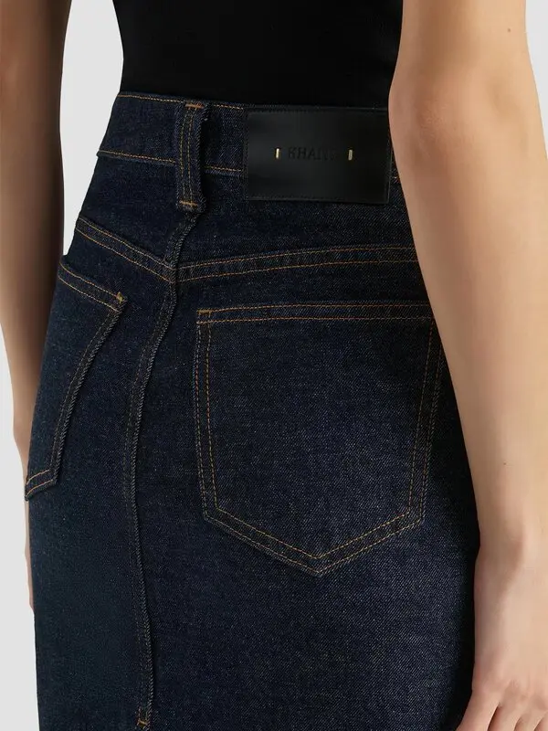 Khaite Kendra Denim Pencil Skirt