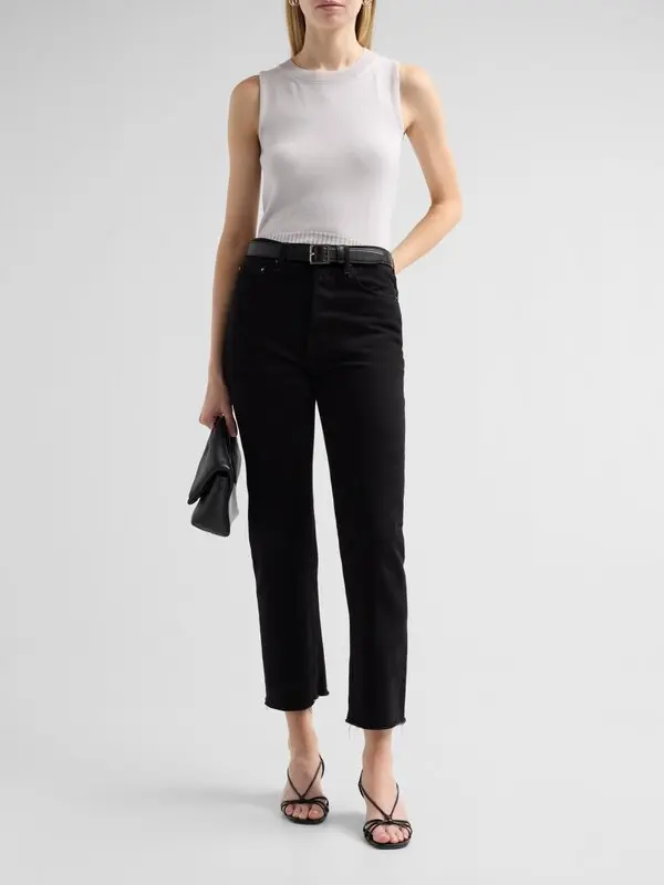 Oscar De La Renta Cropped Wool Twinset Tank