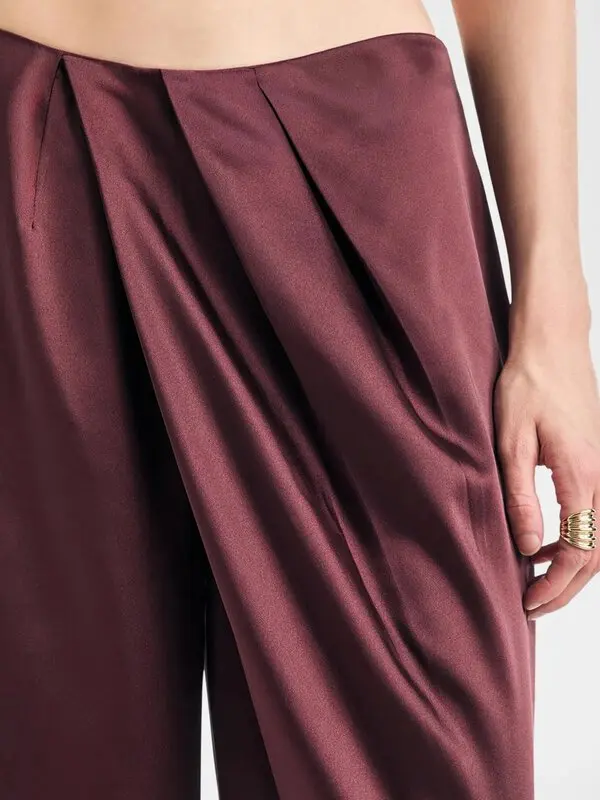SEROYA Camryn Draped Satin Pants