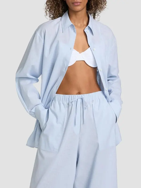 TOTEME Garderob Oversized Cotton-linen Shirt