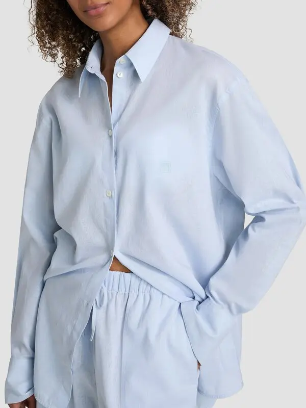 TOTEME Garderob Oversized Cotton-linen Shirt