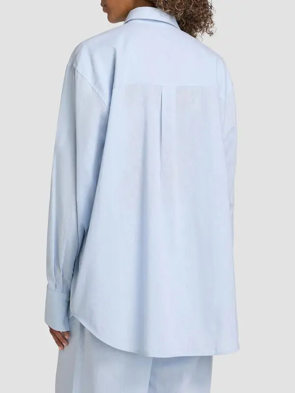TOTEME Garderob Oversized Cotton-linen Shirt