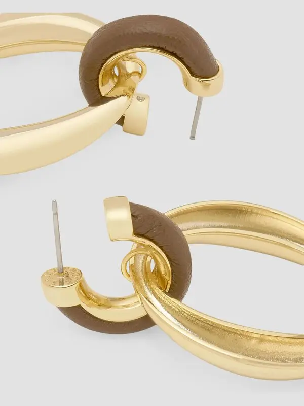 Ramy Brook Elle Goldtone & Leather Drop Earrings