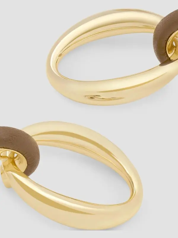 Ramy Brook Elle Goldtone & Leather Drop Earrings