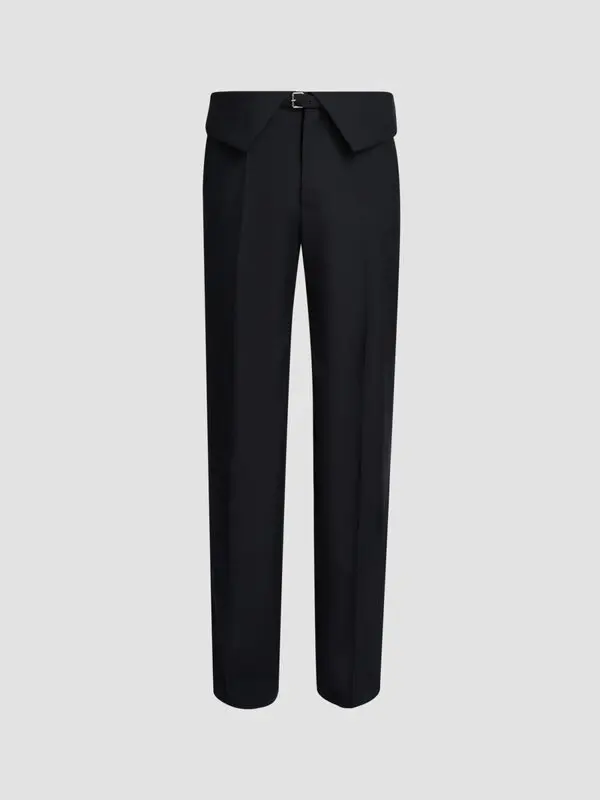 Dries Van Noten Preston Belted Wool Trousers