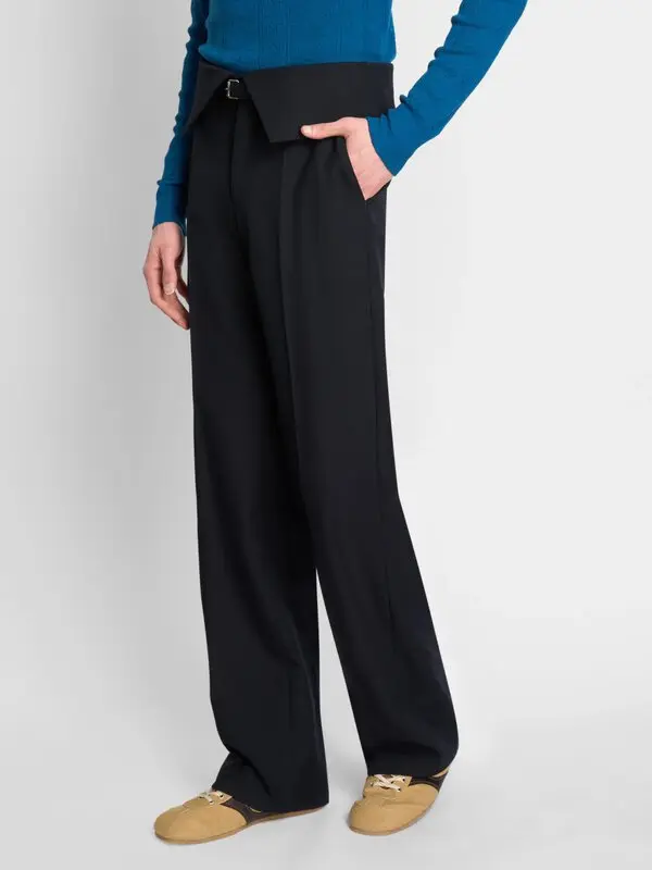 Dries Van Noten Preston Belted Wool Trousers