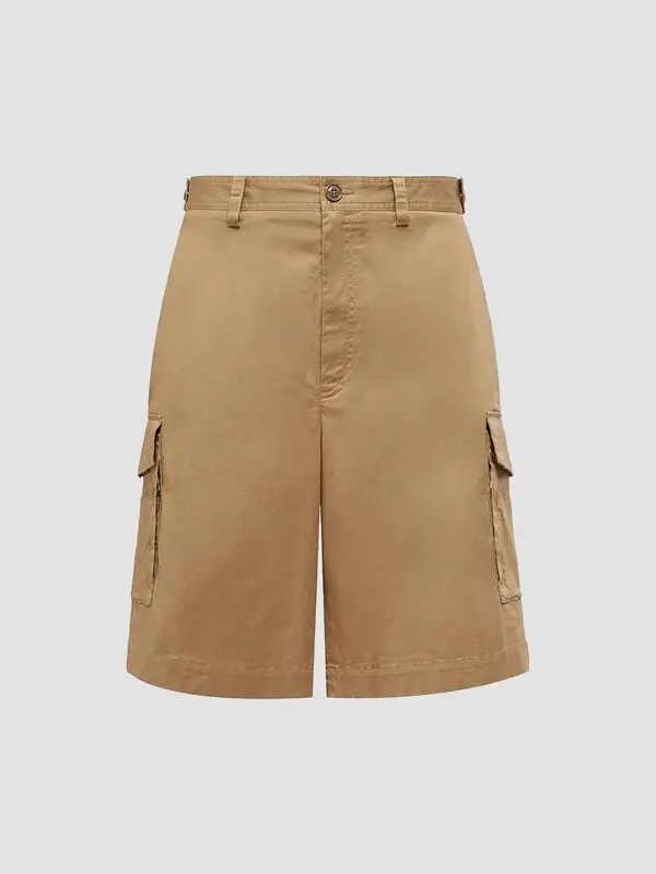 Moncler Shorts In Cotton Gabardine
