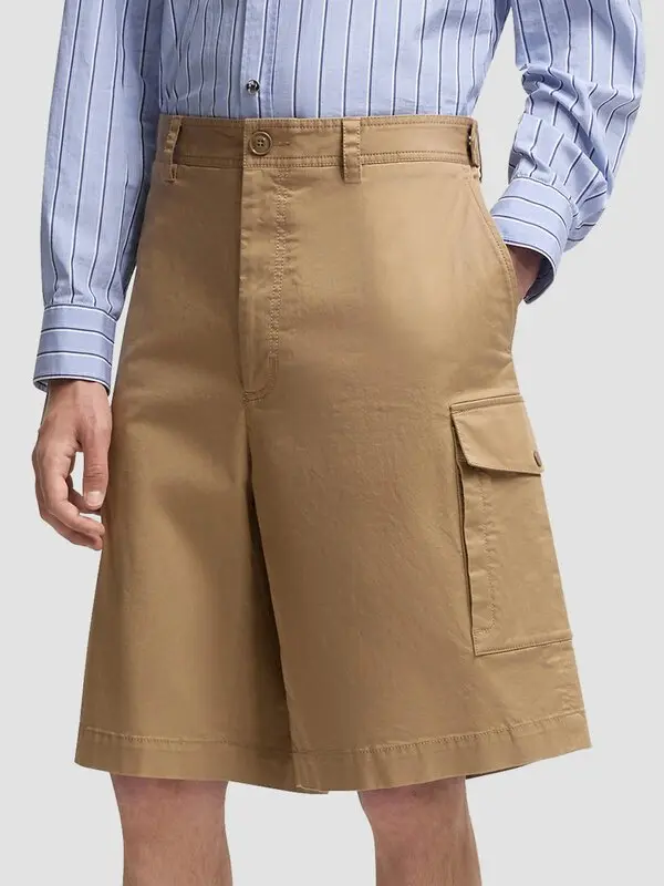 Moncler Shorts In Cotton Gabardine