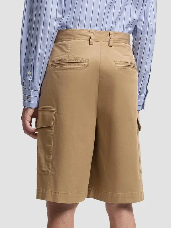 Moncler Shorts In Cotton Gabardine