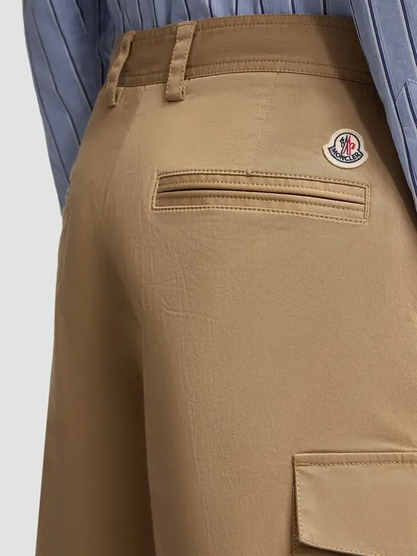 Moncler Shorts In Cotton Gabardine