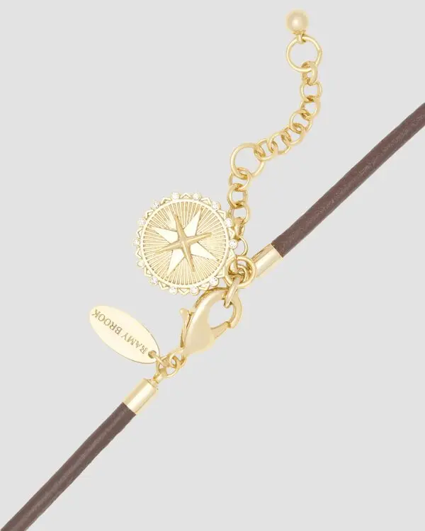 Ramy Brook Goldtone, Cubic Zirconia & Leather Cord Collar Necklace