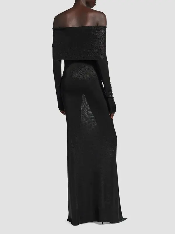 Balenciaga Off-shoulder Maxi Dress