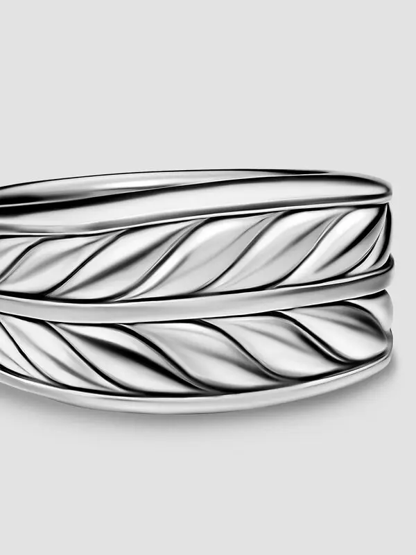 David Yurman Chevron Three Sided Signet Ring In Sterling Mm