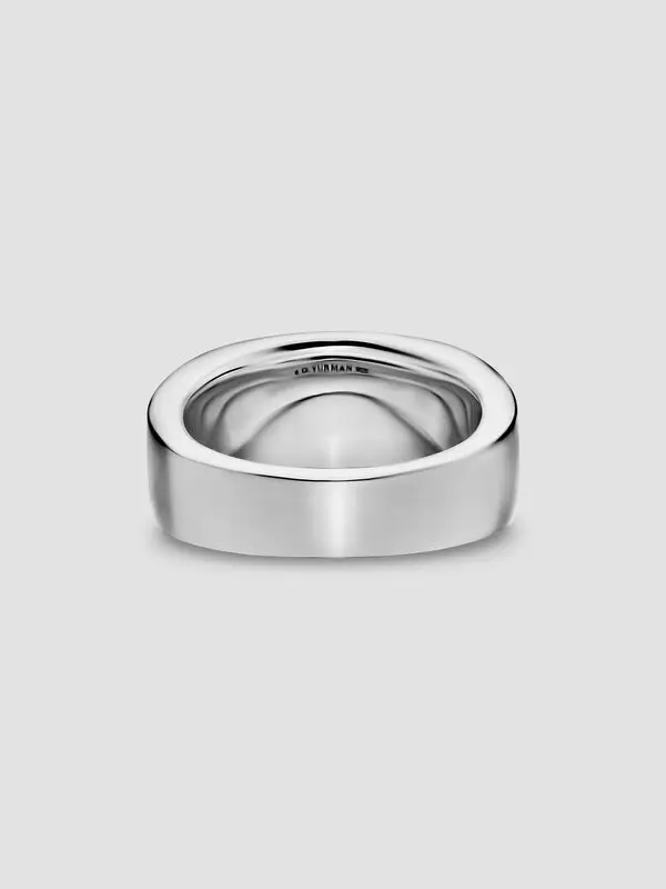 David Yurman Chevron Three Sided Signet Ring In Sterling Mm