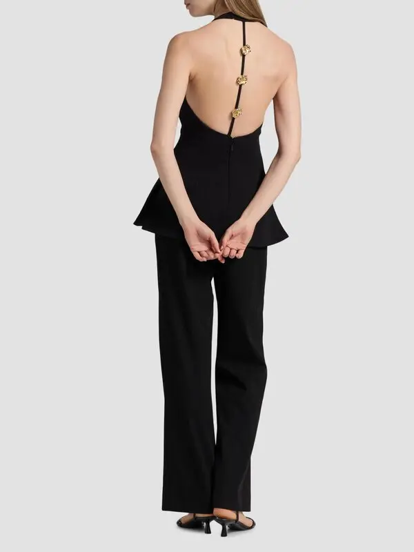 Acler Hawick Fit-and-flare Halterneck Top