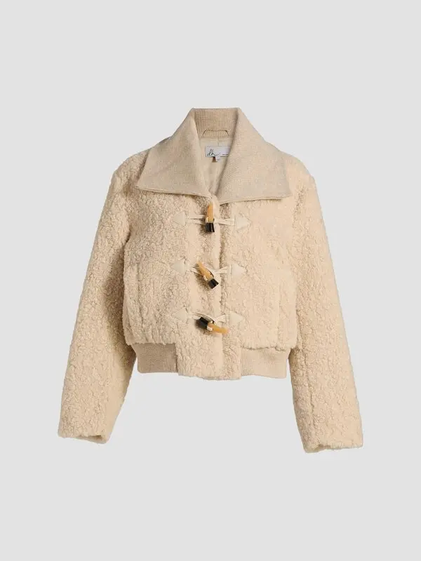DH New York Noah Faux Shearling Jacket - Ivory