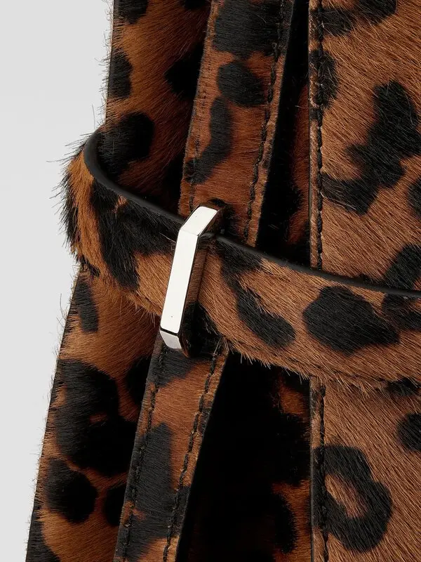 TOTEME Belted Calf-hair Bucket Bag - Leopard