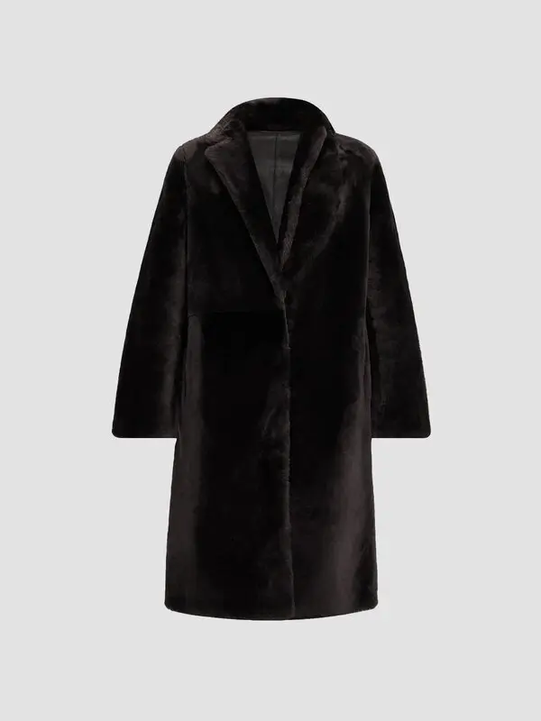 YVES SALOMON Reversible Shearling Coat - Etain