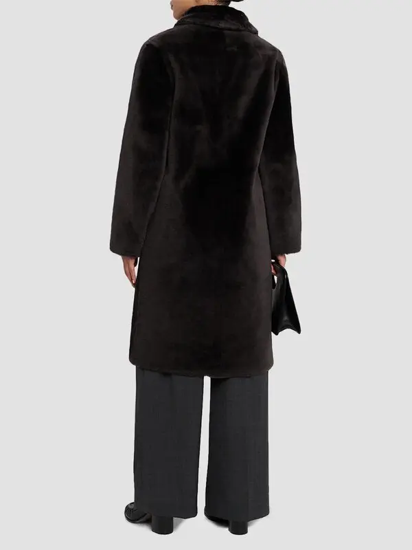 YVES SALOMON Reversible Shearling Coat - Etain