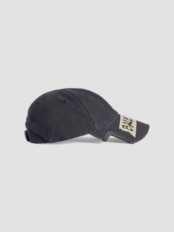 Balenciaga Masking Tape Cap - Faded Black