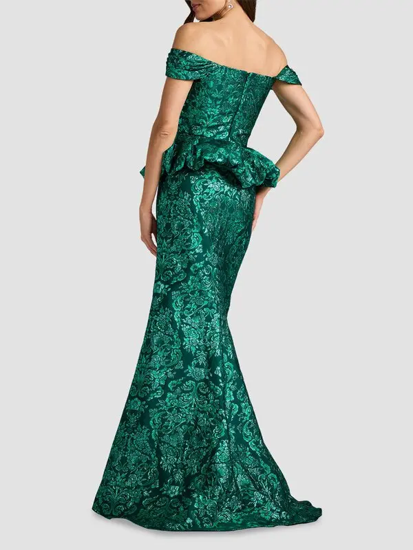 Tadashi Shoji Corliss Bubble Peplum Gown