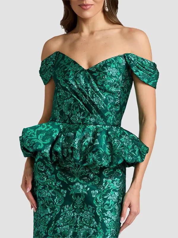 Tadashi Shoji Corliss Bubble Peplum Gown