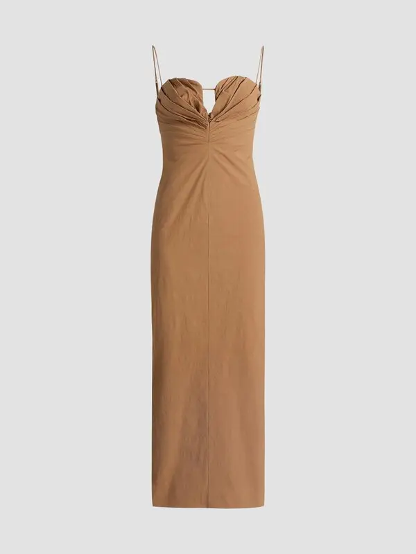 Significant Other Quentin Sculpted Stretch-cotton Maxi Dress