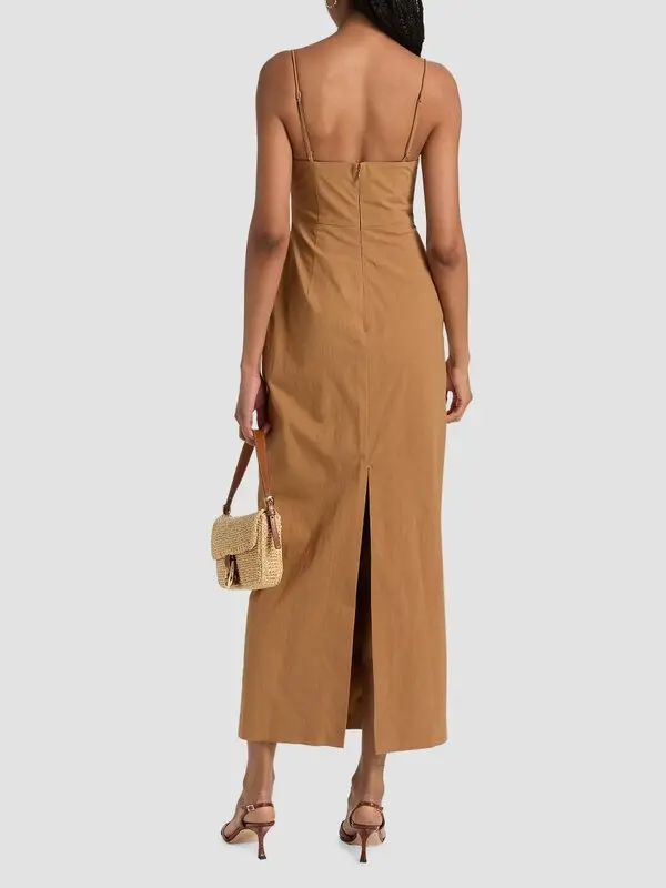 Significant Other Quentin Sculpted Stretch-cotton Maxi Dress