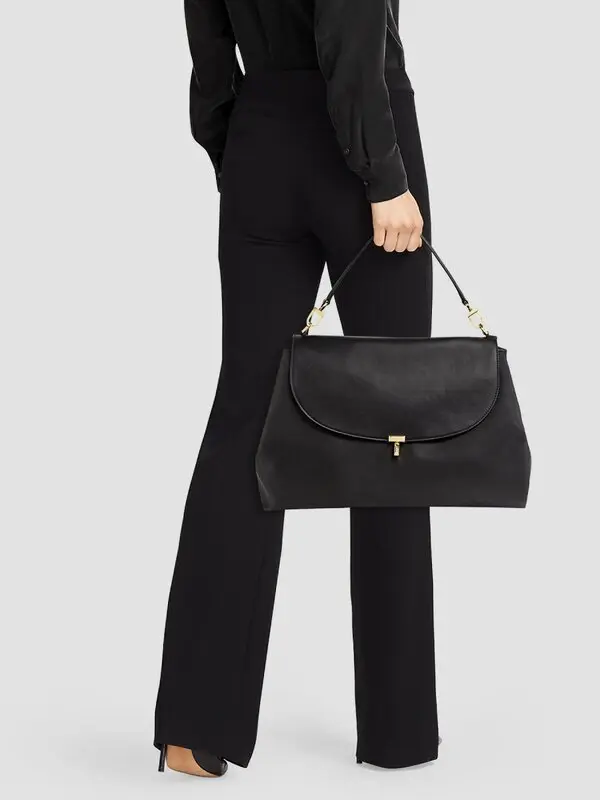 TOTEME T-lock Nylon & Leather Satchel