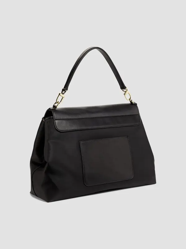 TOTEME T-lock Nylon & Leather Satchel