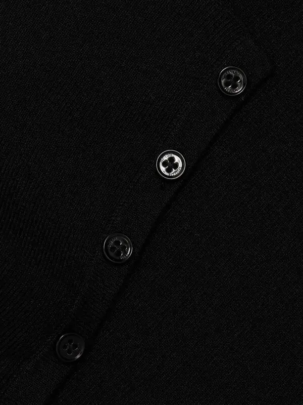 TOTEME Fitted Polo Cardigan - Black