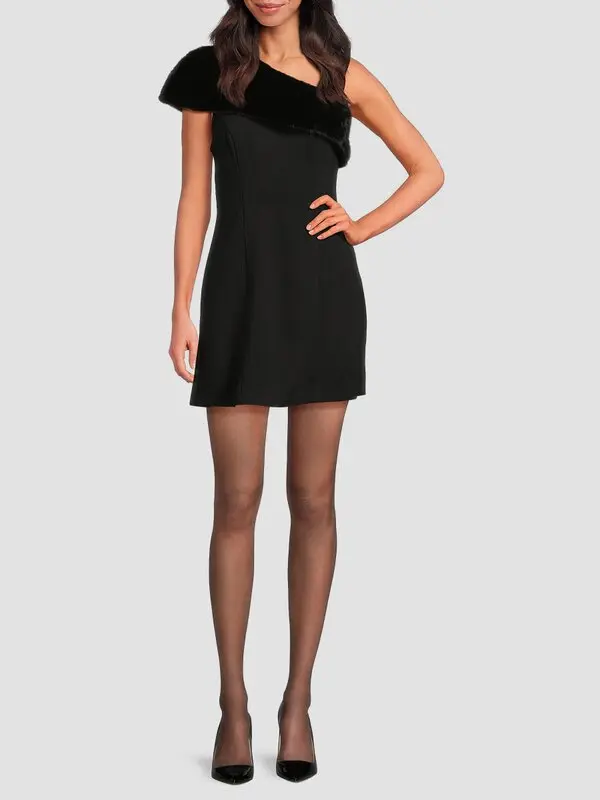 HUTCH Brynn One-shoulder Sheath Minidress