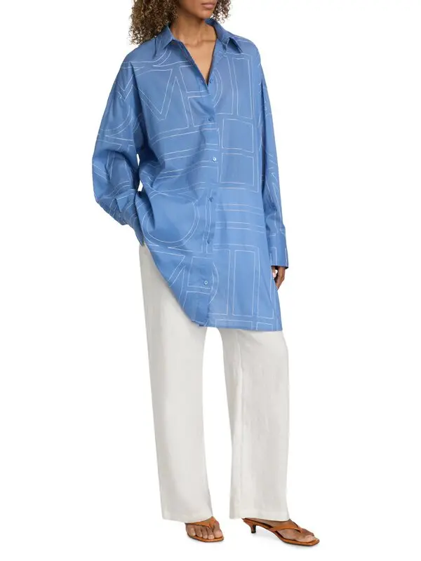 TOTEME Monogram Long Summer Shirt