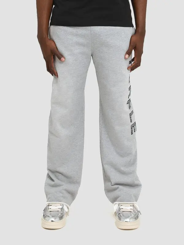 PURPLE BRAND Logo Embellished Fleece Cut-off Sweatpants - Heather
