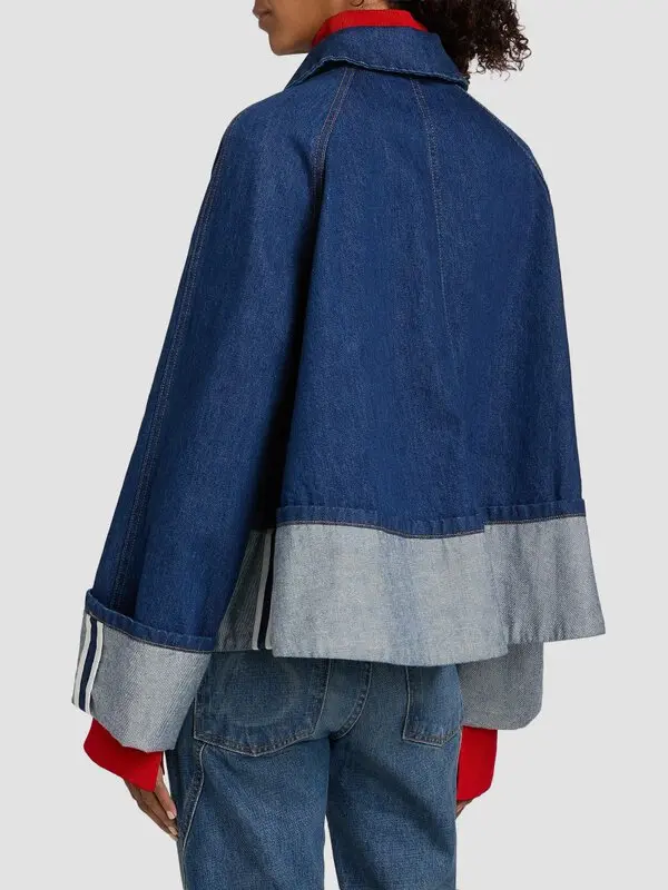 Brandon Maxwell The Wells Trapeze Denim Jacket